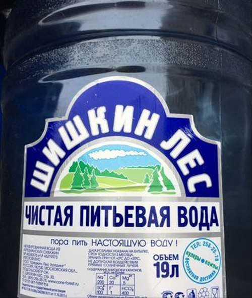 Шишкин лес вода этикетка