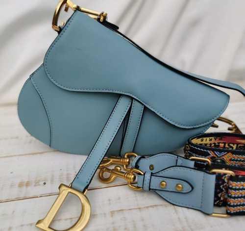 Сумка Dior Диор Saddle голубая