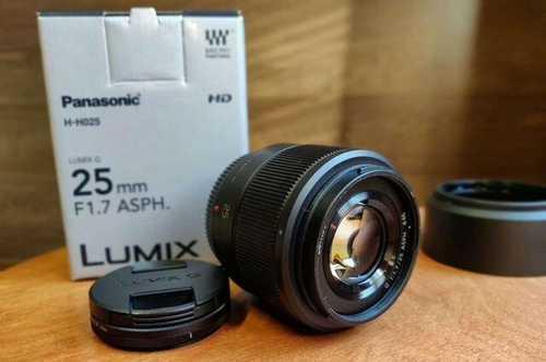 Объектив Panasonic Lumix H-H025AE-K 25mm f/1.7