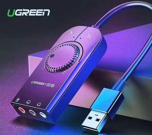 Внешняя звуковая карта ugreen cm129