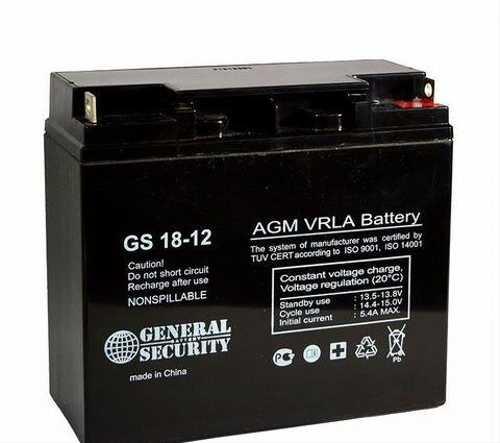 Аккумулятор General Security GS 18-12 L KL