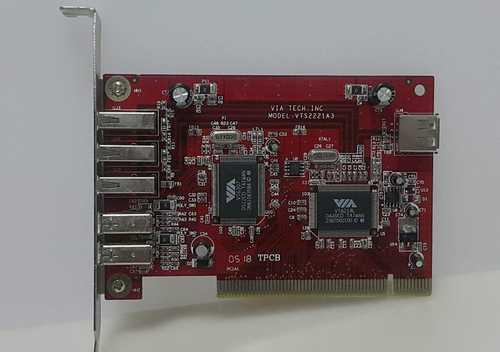 Контроллер PCI Combo Card USB VTS2221A3 (б/у)