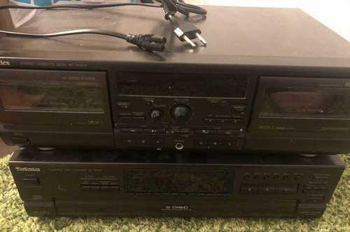 Technics stereo cassette deck/compact disc changer