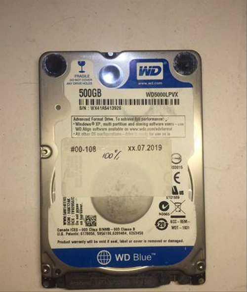 Жёсткий диск HDD WD5000lpvx 500gb