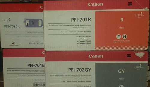 Контейнер с чернилами Canon pfi-702 и pfi-701