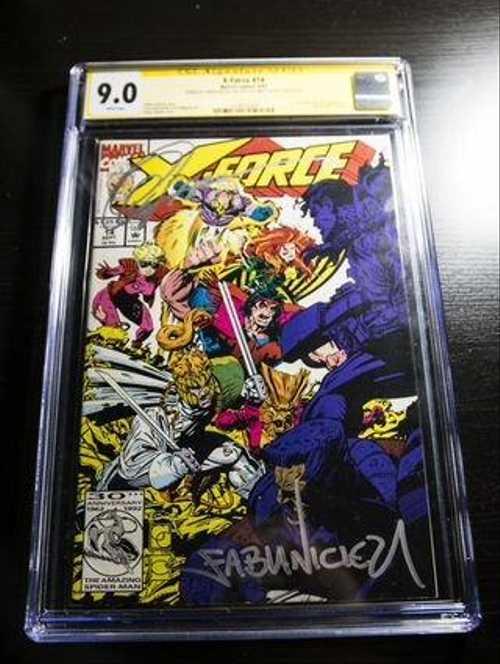 Комикс X-Force #14 (1992) CGC 9.0 Capullo Signed