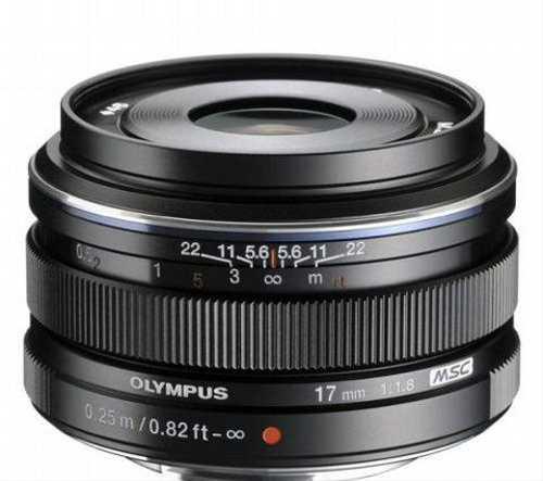 Объектив Olympus M Zuiko Digital 17 mm f/1.8 черны