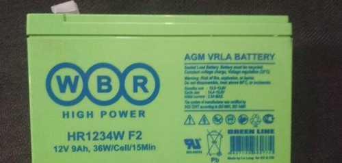 Новые аккумуляторы для ибп WBR HR1234W F2 12V, 9A