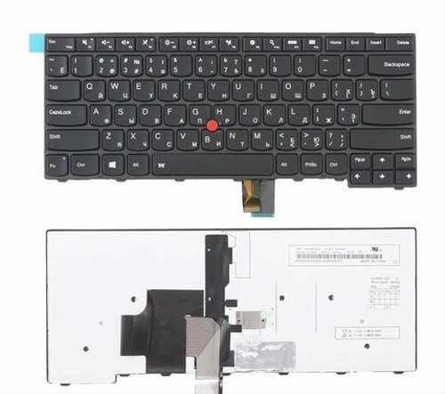 Клавиатура Lenovo ThinkPad T440 черная, подсветка