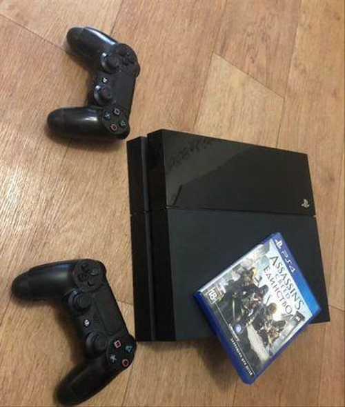 Sony playstation 4 ps4 + 2 джойстика оригинальных