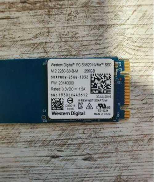 SSD m2 nvme 256gb WestrenDigital