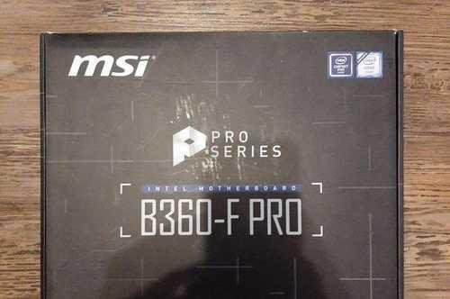 Материнская плата msi b360-f pro 1151v2