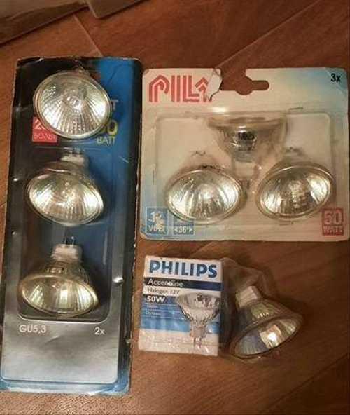 Галогеновые лампы gu5,3 Philips, Pila, volt