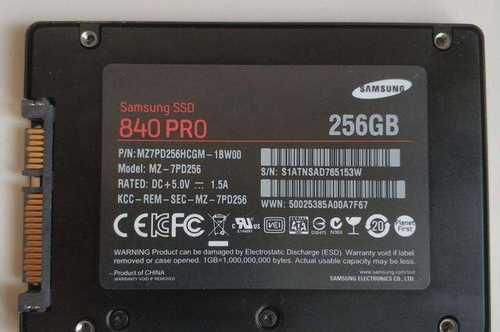Samsung SSD 840 pro 256Gb