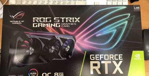 Видеокарта Asus PCI-E 4.0 ROG-strix-RTX3060TI-O8G