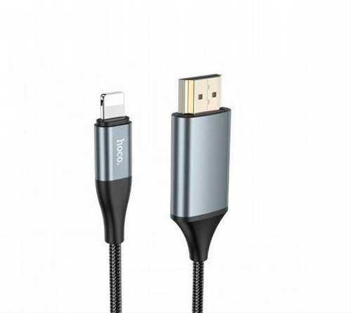 Кабель hdmi - Lightning 2m 1080p Hoco UA15