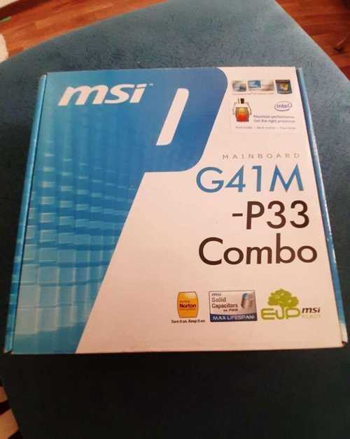 Материнская плата msi G41M-P33 Combo
