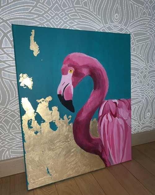 Картина «розовый фламинго»