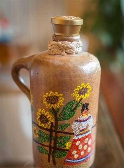 Декоративная бутылка/ваза "Казаки", ручная роспись