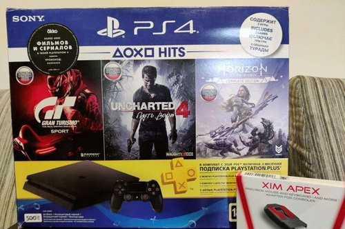 Sony PS4 slim 500gb + xim apex