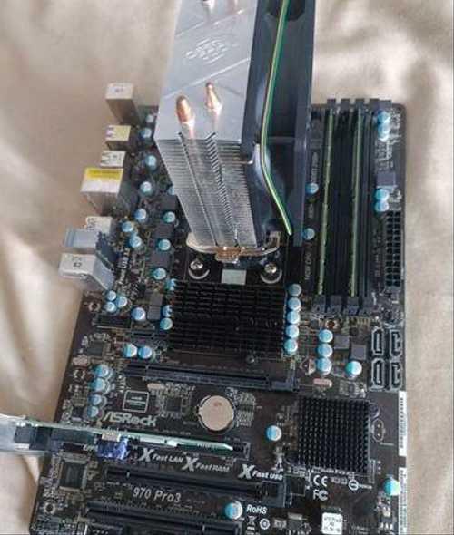 Мат. плата Asrock 970m pro3/CPU/RAM