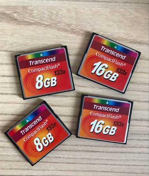 Карты памяти Compact Flash Transcend 8Gb / 16Gb