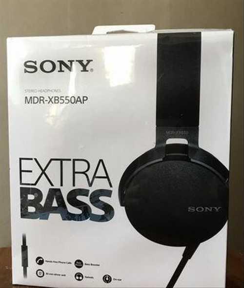 Наушники с микрофоном Sony MDR-XB550AP Black