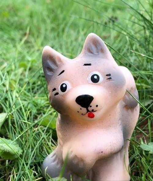 Серая собака игрушка СССР