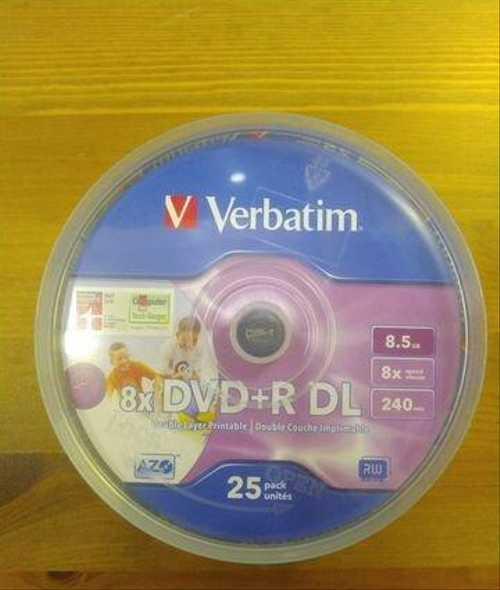 Диски CD-R DVD+R DL Verbatim