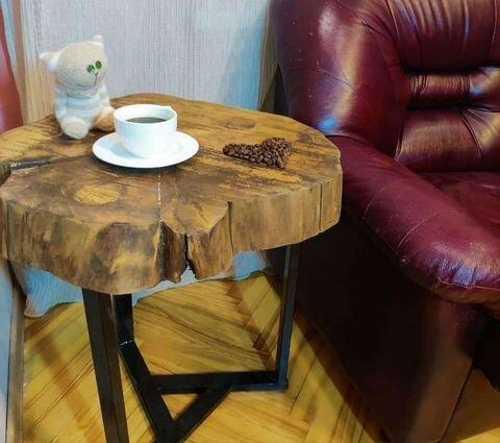 Кофейный столик дерево loft