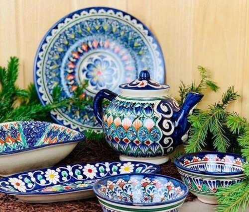 Узбекская посуда. Узбекский чайный сервиз