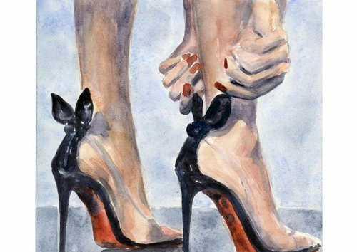 Картина Женщина Туфли Женские Ножки