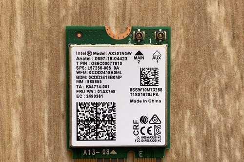 Intel AX201NGW Wi-Fi 6