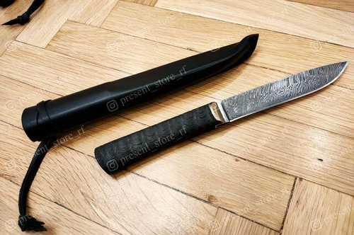 Карачаевский нож "Бичак". Дамасская сталь