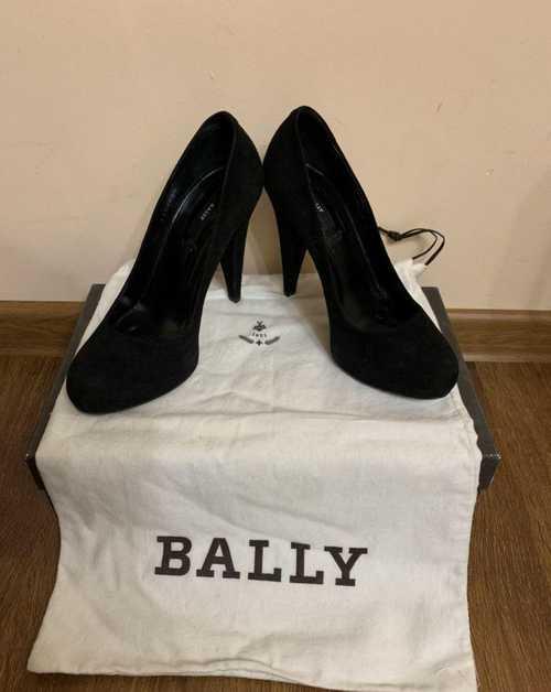Чёрные замшевые туфли Bally, 35,5 р-р