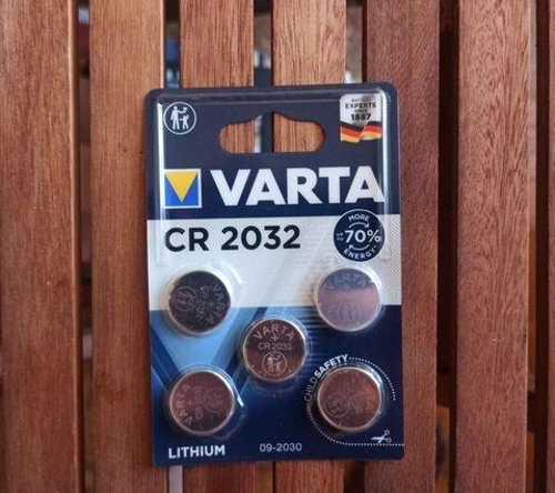Батарейка varta CR 2032 (упаковка 5шт) из европы
