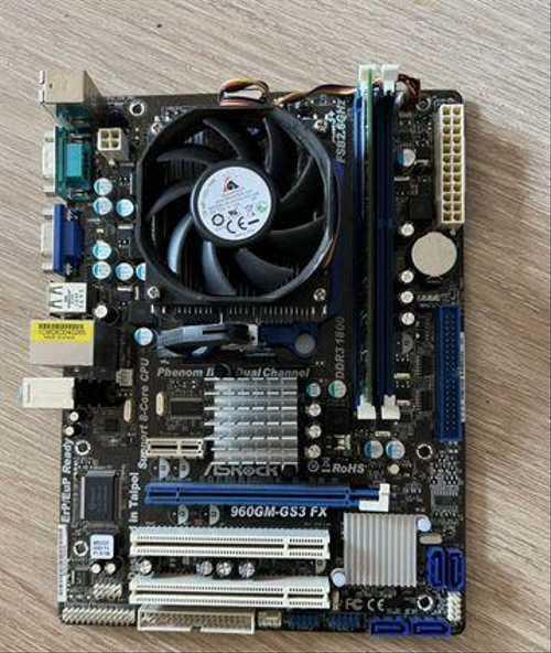 Связка Athlon 2 + Asrock 960GM + 2gb DDR3