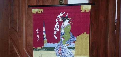 Картина панно шелковая японская