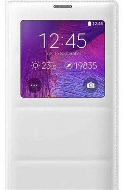 Чехол Samsung S View Cover Note 4 White