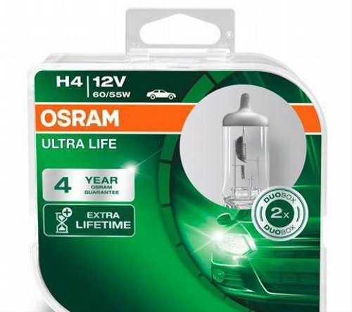 Галогенные лампы H4 Osram Ultra Life DuoBox 62193U