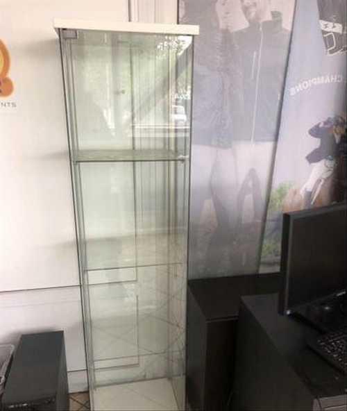 Икеа шкаф витрина белый со стеклом