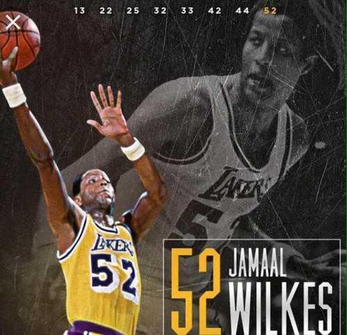Автограф Jamaal Wilkes. Баскетбол Lakers