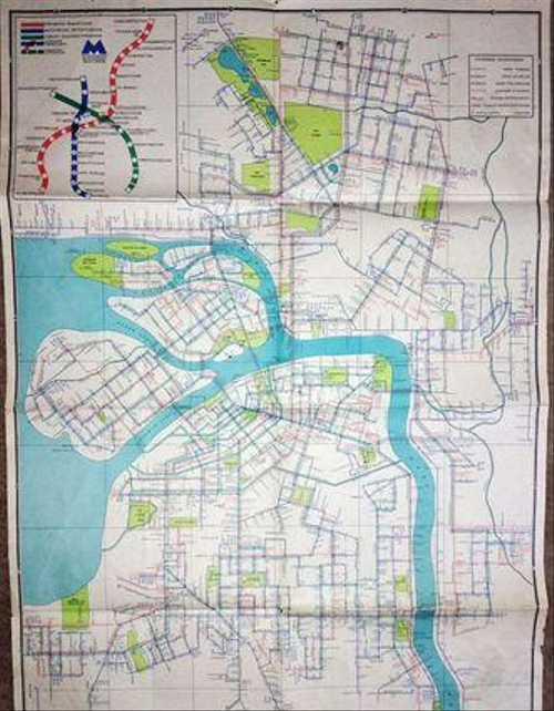 Ленинград. Маршруты городского транспорта 1979 год