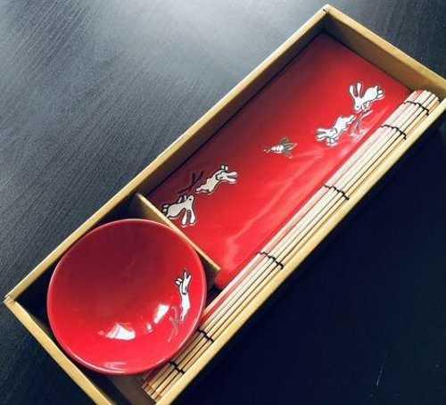 Набор Японской посуды для суши и ролов, подарок