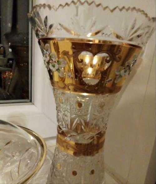 Хрустальная ваза Богема