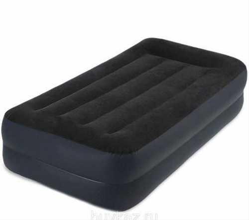 Односпальная надувная матрас-кровать с насосом