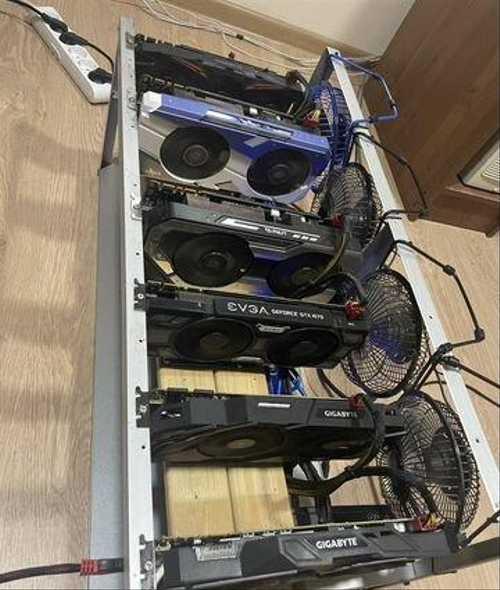 Продам майнинг ферму GTX1070 8Gb