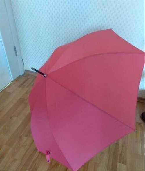 Зонт трость красно-розовый