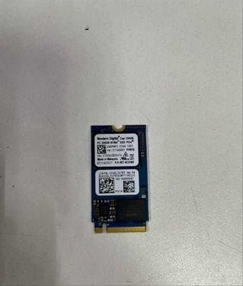 SSD бу WD PC SN530 256 gb 347 ч nvme 2242