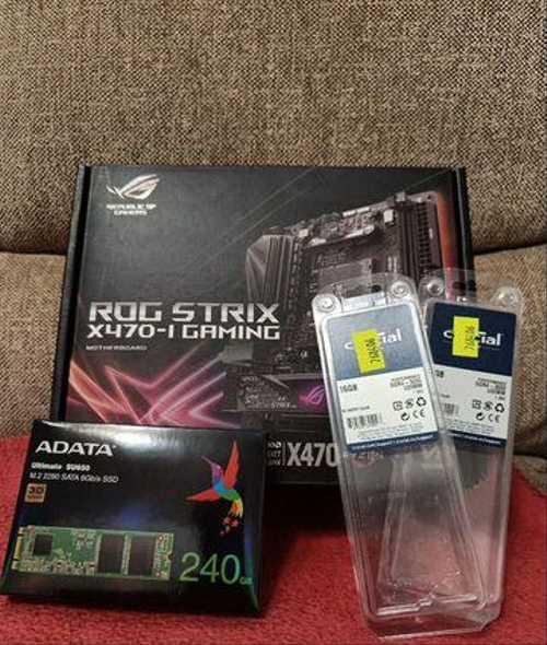 Asus strix x470i/Ryzen 2600/32Gb ddr4/250 ssd